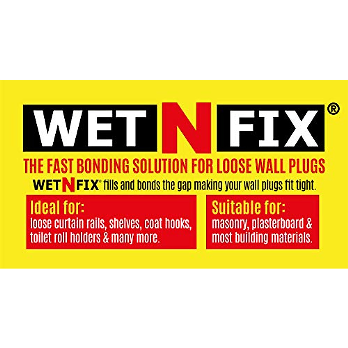 WETNFIX (20 Discs) - Fixing Wall Anchors Fast! Ideal for Loose Wall fixtures Such as Curtain Rails, Toilet roll Holders. Ideal for Drywall and Masonry.