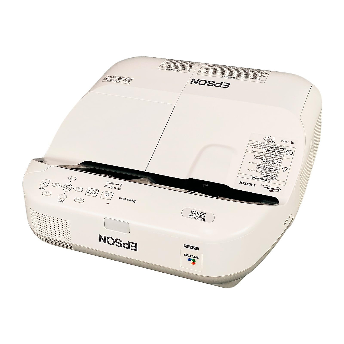 Epson BrightLink 595Wi WXGA 3300 ANSI Interactive Projector 3LCD Ultra Short Throw HDMI, Bundle: Remote Control, HDMI Cable, Power Cable