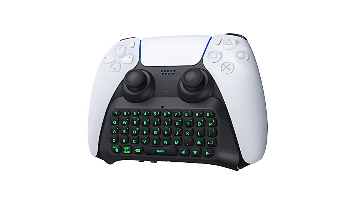 TiMOVO Green Backlight Keyboard for PS5 Controller, Wireless Bluetooth ...