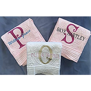 OllieByBeebz Personalized Baby Quilt Baby Blankets Monogrammed Blankets for Kids Baby Blankets for Boys Girls Embroidered Baby Gifts