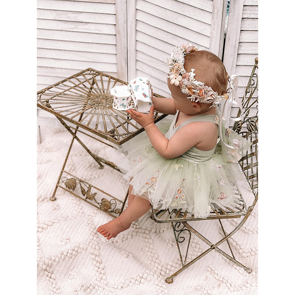 RSRZRCJ Toddler Infant Baby Girl Valentines Day Clothes Short Puff Sleeve Ruffle Heart Print Dress with Bow Belt One Piece (Pink+Red, 4-5T)