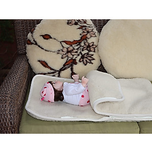 Go Planet First Merino Wool Natural Organic Baby Sleep Sack, Swaddle Blanket. Use with Stroller Bunting Bag footmuff, playpen to Keep Infant and Toddlers Warm , Off White , L 28 in x W 21 in