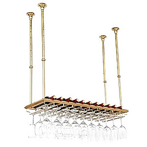 Wine Racks Ceiling Metal Wine Bottle Holder Hanging, Home & Kitchen Decor, Save Space, for Bars, Restaurants