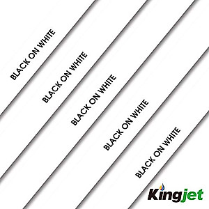 Kingjet Compatible Label Tape Replacement for 24mm 26.2ft TZ TZe-251 Laminated Black on White for PTD600VP PTD600 PT-P710BT Label Makers, 5 Pack