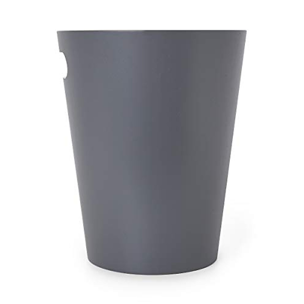 Umbra Woodrow, 2 Gallon Modern Wooden Trash Can Wastebasket or Recycling Bin for Home or Office, Dark Gray