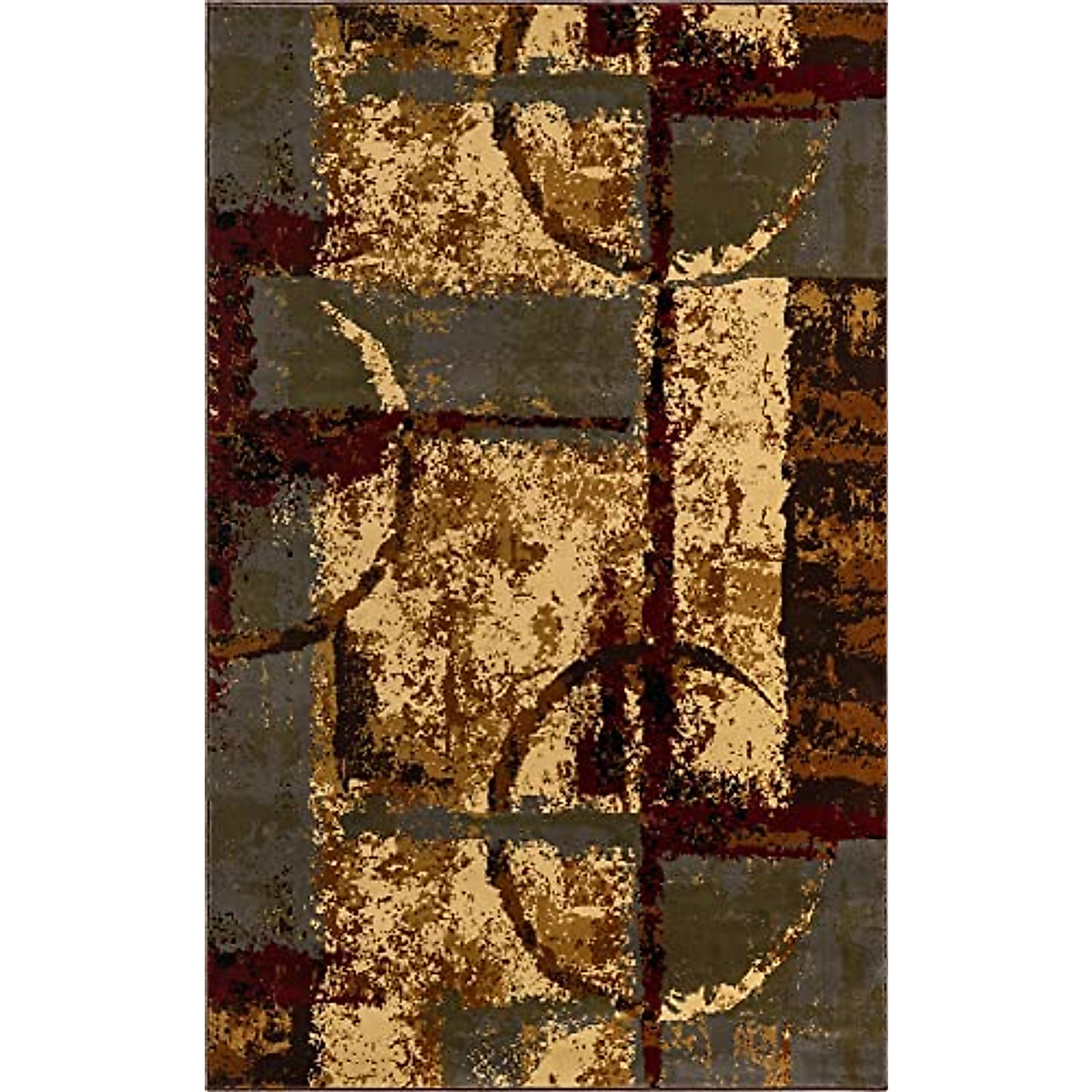 Unique Loom Barista Collection Area Rug - Catuai (5' 1" x 8' Rectangle, Multi/ Brown)