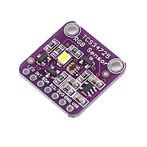 HiLetgo TCS-34725 TCS34725 RGB Light Color Sensor Colour Recognition Module RGB Color Sensor with IR Filter and White LED for Arduino