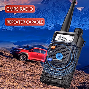 Baofeng UV-5R GMRS Radio Handheld Outdoors Long Range Two Way Radio Rechargeable(Upgrade of Baofeng UV-5R), NOAA Weather Radio Walkie Talkie for Adults