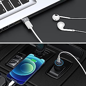 JXMOX USB C Female to USB Male Adapter 4-Pack, Type C to USB A Charger Cable Converter,Compatible with iPhone 11 12 13 14 Plus Pro Max,iPad Air 4 5 Mini 6,Samsung Galaxy S23+ S22 S21 S20,Pixel 5 4XL