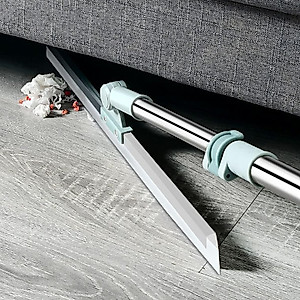 Retractable Silicone Floor Scraper Bathroom Wiper 35cmsiliconegroundscrape 52cmsiliconescrape, Silicone Scraper Broom Magic Wiper & Floor Mop (52cm,1set+3silicone Strips)