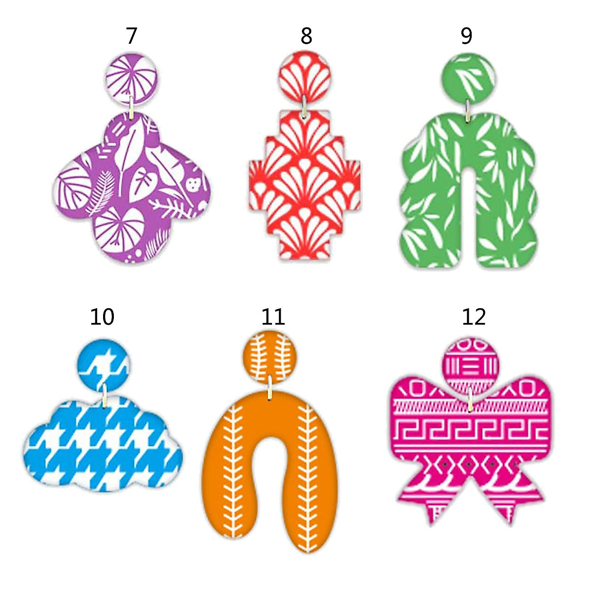 Earrings Silk Screen Templates Clay Stencils Silicone Material Clay Stamps Tile Silk Screen Stencils for DIY Clay Stamps for Earrings