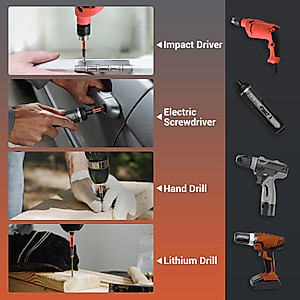 LOZAGU 10Pcs Square Drive Bits Set, 6” & 2” Long Premium S2 Alloy Steel Square Bit Set #0, 1, 2, 3, and #4 Magnetic Square Drill Bit Set,1/4 Inch Hex Shank.