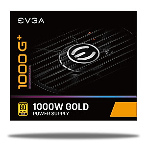 EVGA SuperNOVA 1000 G+, 80 Plus Gold 1000W, Fully Modular, FDB Fan, 10 Year Warranty, Includes Power ON Self Tester, Power Supply 120-GP-1000-X1,Black
