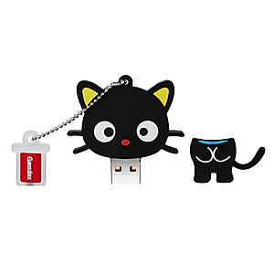 GARRULAX USB Flash Drive, 8GB / 16GB / 32GB USB 2.0 Silicone Cute Animal USB Memory Stick Date Storage Pendrive Thumb Drives (32GB, Black Cat)