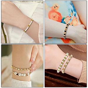 TEKSTAR 2350pcs Bracelet Making kit,Friendship Bracelet Kit,Clay Beads for Bracelet Making,Gold Letter Beads for Bracelets Making Kit,Pearl Beads for Jewelry Making for Adult and Kids