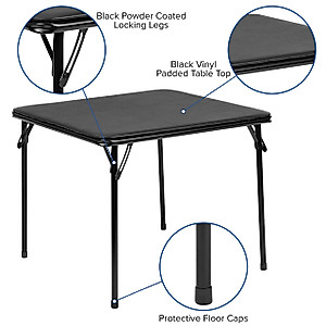 BizChair Kids Black Folding Table