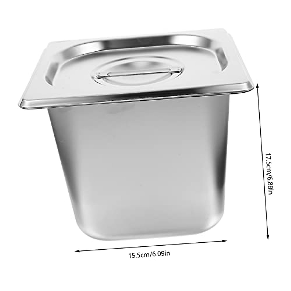 ULTECHNOVO Hotel Dip Bowls Large Serving Bowl Metal Basin Pasta Bowl Metal Mixing Bowls Table Tray Chafing Dishes Fruit Basin Steam Water Pan Buffet With Cover Food Stainless Steel