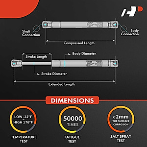 A-Premium Front Hood Trunk Supports Shock Struts Compatible with Select Porsche Models - 911 1998-2013, Boxster 2005-2012, Cayman 2006-2012, Fits 987 & 997 Body Only - Replace# 99751155101(2PC Set)