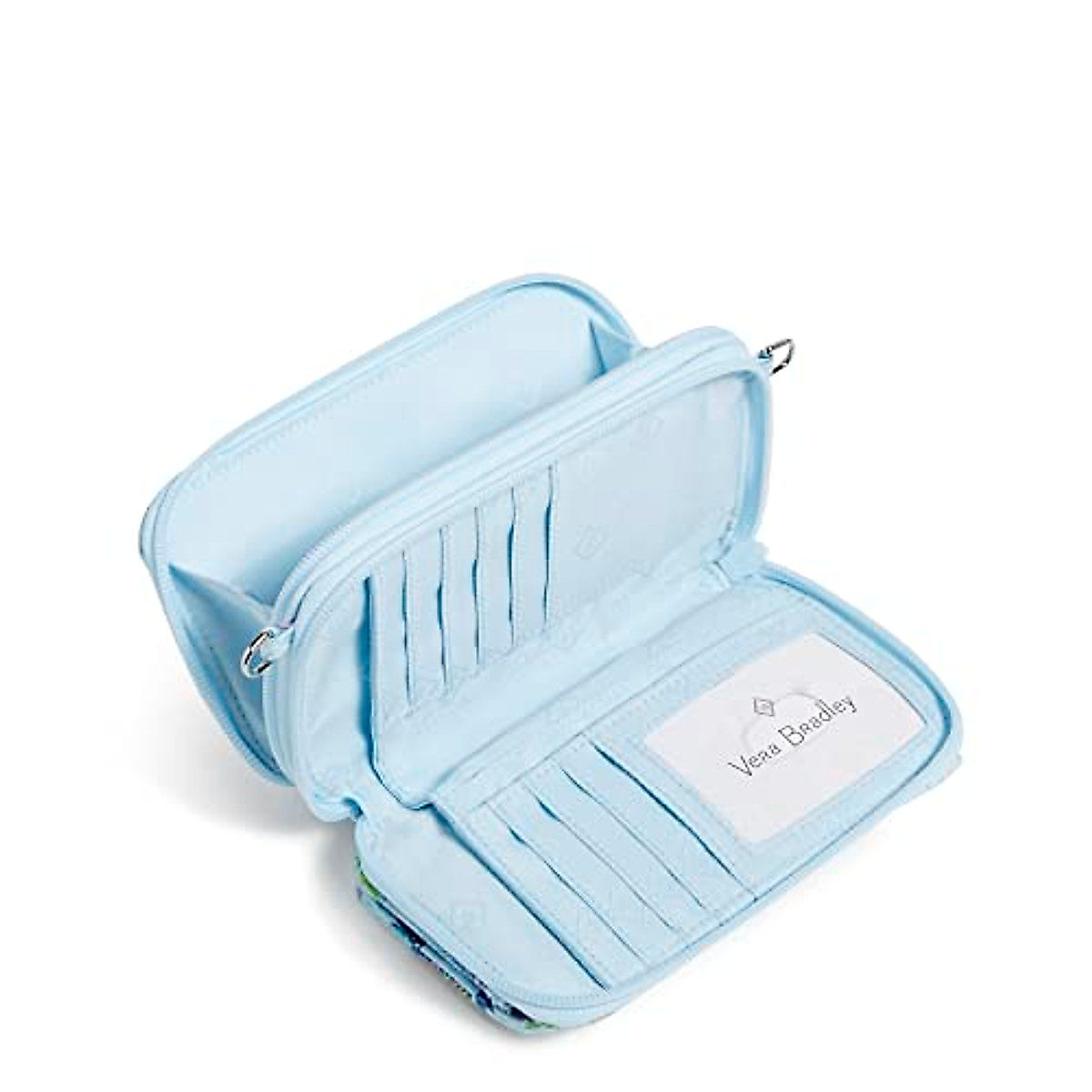 Vera Bradley One Crossbody Purse with RFID Protection, Turtle Dream-Recycled Cotton