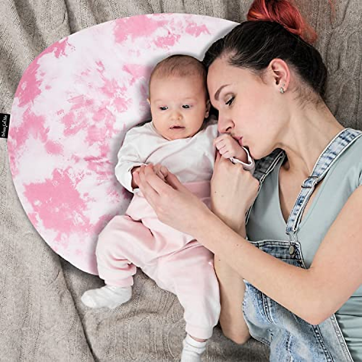 Dream On Me Beeboo Nursing Pillow and Positioner, Breastfeeding and Bottlefeeding Pillow, Removable and Washable Pillow Cover, Soft and Breathable Fabric, Pink