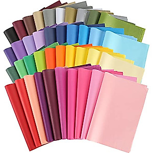 Koogel 320Pcs Tissue Paper Gift Wrap, 40 Assorted Colors Craft Tissue Paper Bulk Gift Tissue Paper Bulk Tissue Paper for Gift Bags Box Gift Wrapping Crafts Project Wedding Birthday Party Favors Pompom Confetti Art DIY Craft