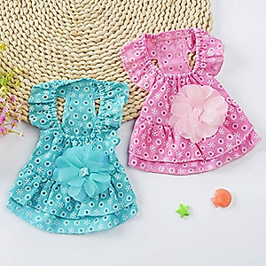 Skirt Dresses Puppy Clothes Puppy Clothes Dog Dress for Summer, Cute Dog Lace Flower Dress Puppy Costumes Pet Summer Apparel for Dogs Cats Short Summer Dress Tutu