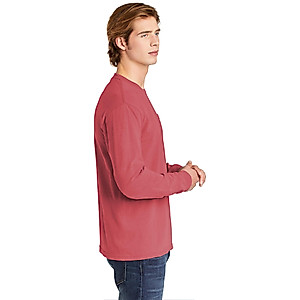 Comfort Colors 6.1 oz. Long-Sleeve Pocket T-Shirt (C4410) Crimson L