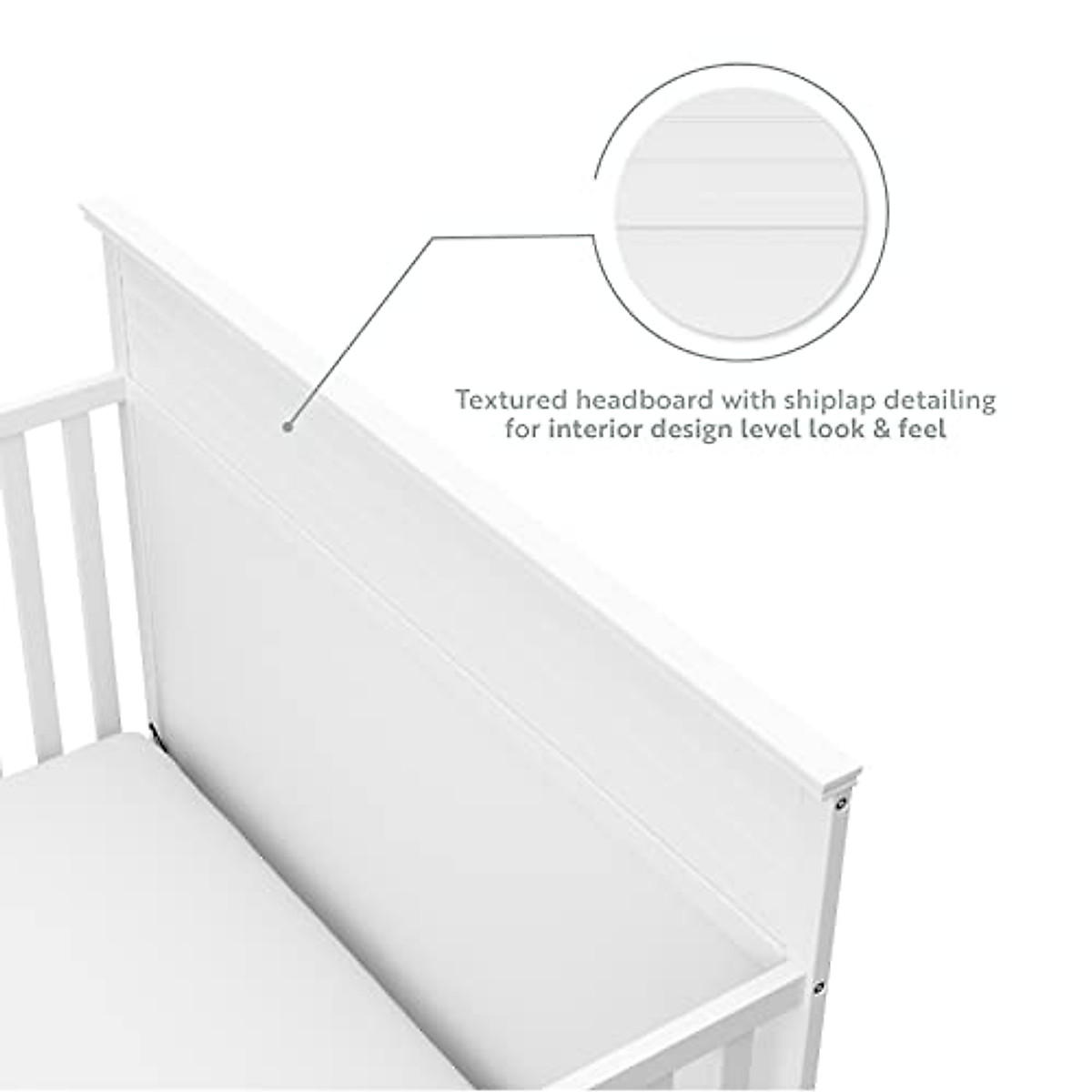 STORKCRAFT Homestead 5-in-1 Convertible Crib with Drawer (White) – GREENGUARD Gold Certified, Crib with Drawer Combo, Includes Nursery Storage Drawer, Converts to Toddler Bed and Full-Size Bed