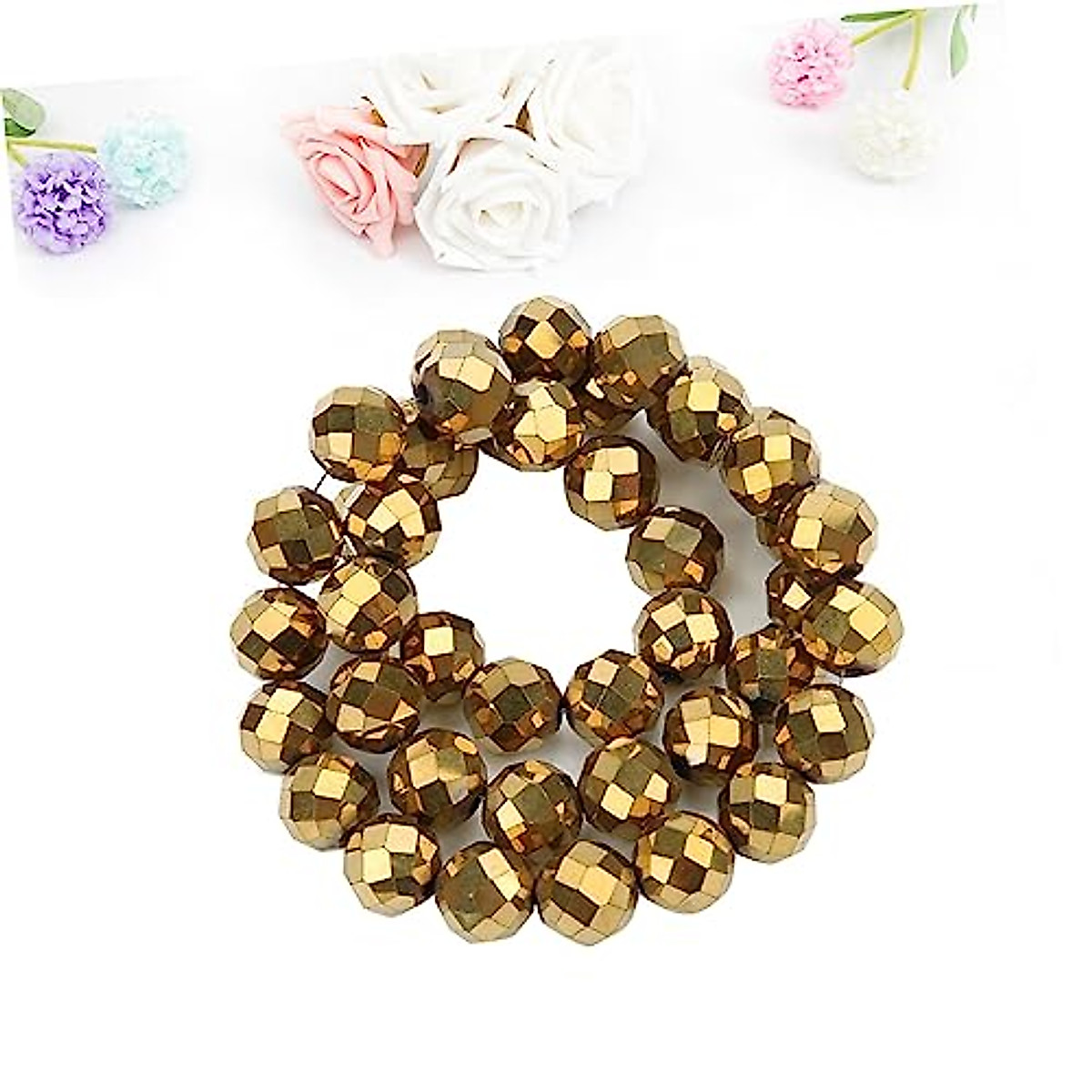 EXCEART 192pcs Bling Accessories Lip Gloss Kit Beads in Bulk Beads for Crafts Hematite Beads Metal Spacer Beads Bracelet Beads Beading Kits DIY Beads Scattered Beads Jewelry Bead Chain