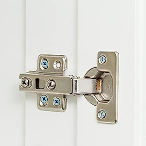 Voohek, White Wardrobe Closet with 2 Doors and Hanging Rod, Kitchen Cabinet 3 Partitions to Separate 4 Storage Spaces for Bedrooms, Dining Room, Entryway, Large