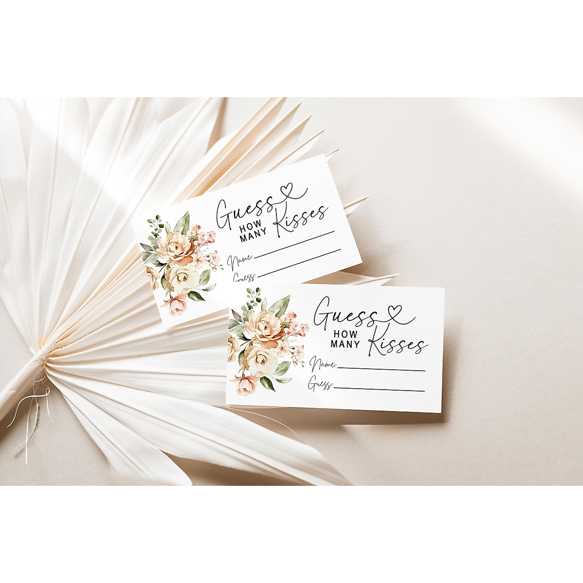 Your Main Event Prints Floral How Many Kisses For The Mrs Game, Guess How Many Bridal Shower Games and Activities