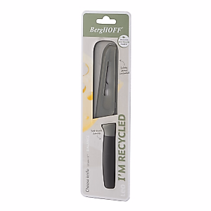 Berghoff Balance Nonstick Cheese Knife 5", Recycled Material, Stainless Steel Sharp Blade, Ergonomic Handle, Serving Tip, Protective Sleeve Included