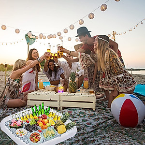 AMind4U 4PCS Inflatable Ice Serving Bars Party Cooler Drink Cooler for Parties Food Drink Containers Inflatable Ice Tray Salad Bar Party Supplies 23.6INCH (SMALL)