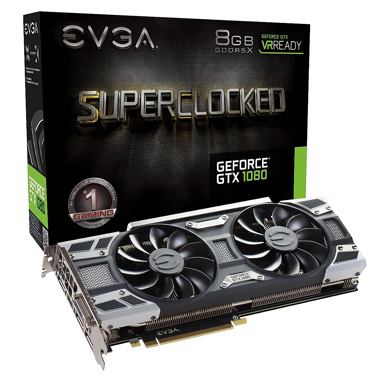 EVGA GeForce GTX 1080 SC GAMING ACX 3.0, 8GB GDDR5X, LED, DX12 OSD Support (PXOC) Graphics Card 08G-P4-6183-KR