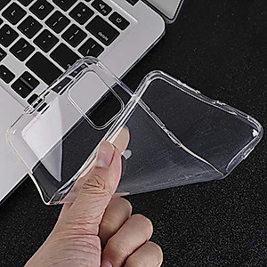 Ytaland Soft Clear Case for Umidigi S5 Pro,with Tempered Glass Screen Protector. (2 in 1)[Scratch Resistant Anti-Fall] Fashion Soft TPU Shockproof Case