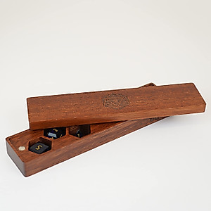 FanRoll by Metallic Dice Games Premium Wood Dice Vault: Purple Heart, Role Playing Game Dice Accessories for Dungeons and Dragons