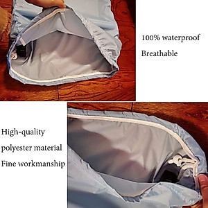 KUAIE Covers for Garden Furniture Folding Ladder Protective Cover Wwaterproof and Dustproof with Drawstring Garden Ladder Cover (Color : Brown, Size : 50x195x6.5cm)