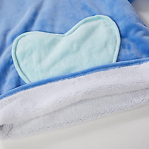 Unisex Animal Wearable Hoodie Blanket,Snuggly Blanket with Sleeves, Comfy Warm Sweatshirt with Pocket,for Kids