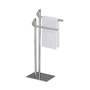 Kings Brand Furniture - Courter Metal Freestanding Bathroom Towel Rack Stand, Chrome