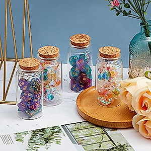 12 Pack Small Glass Cork Bottles, 100 ml/ 3.4 oz, Small Glass Jars Spell Jars Clear Potion Bottles Mini Glass Bottles with Cork Bottle Bright DIY Sand Water Message Decorative Jar Party Favors
