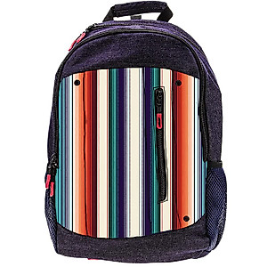 HOOEY Unisex Serape Print Rockstar Backpack Blue One Size