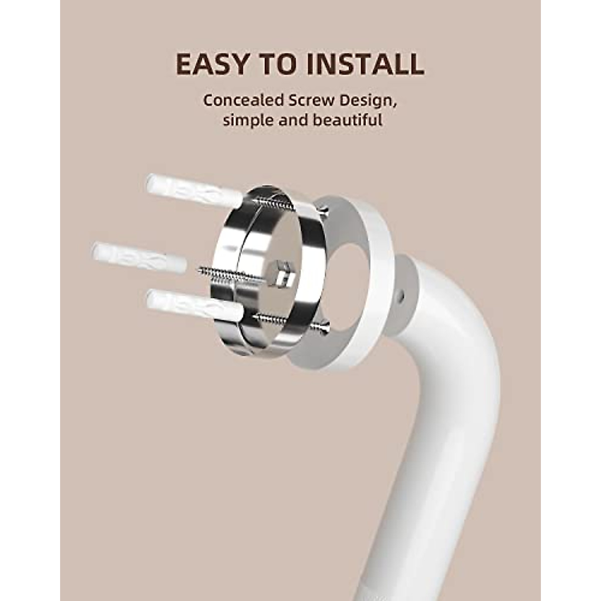 16 Inch Angled Shower Grab Bar White, Munzong 2 Pack Anti Slip Bathroom Grab Bar, Knurled Bathroom Balance Bar,Safety Hand Rail Support Handicap Elderly Injury Senior Assist Bath Handle-1.25” Tube