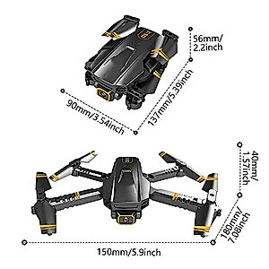 RKSTD Drone With HD Camera, Suitable For Adults, Beginners, Children, Foldable Remote Control Quadcopter, One-button Takeoff/landing, Headless Mode, Waypoint Flight, 360° Flip