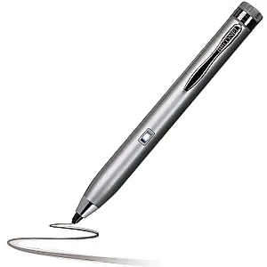 Broonel Silver Fine Point Digital Active Stylus Pen - Compatible with Lenovo ThinkPad X1 Yoga Gen 8 14" Laptop