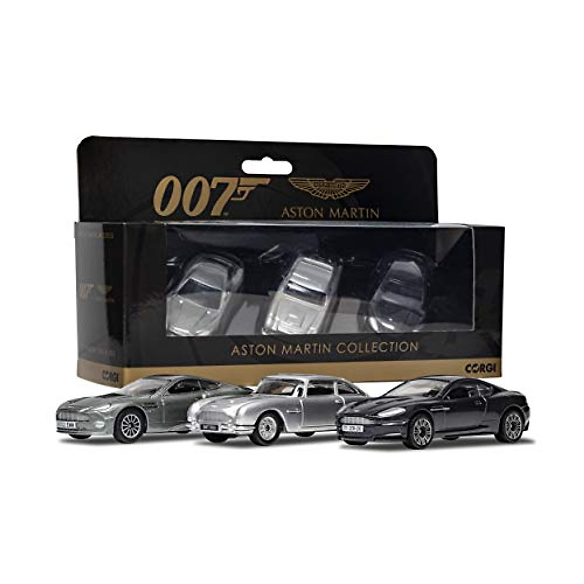 Corgi James Bond Aston Martin Collection with DB5, Vanquish & DBS Fit The Box Scale Diecast Display Models TY99284