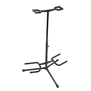 On-Stage GS7221BD Deluxe Folding Double Guitar Stand,Black