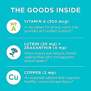 OLLY Ultra Strength Eye Softgels, Blue Light Eye Supplement with Lutein and Zeaxanthin, Supports Eye Health, Reduces Eye Strain, 30 Day Supply - 30 Count