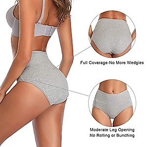 UMMISS Women's Cotton Underwear,Soft Underwear Women Briefs,Ladies Comfort Breathable Underpants Panties XL 10 Pack