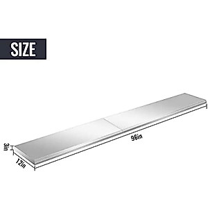 AHLOKI Concession Shelf Stainless Steel Drop Down Folding Serving Food Shelf Stand Serving for Concession Trailer Serving Window,48L X 12W Inch