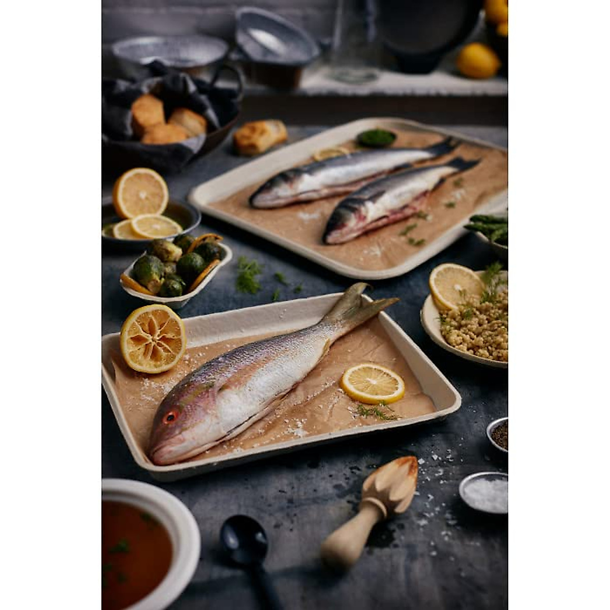 Pactiv 9x12 Inch Disposable Food Tray Made with a Fiber Blend Designed for Schools or Snack Bars | 250 Trays per Case, Beige